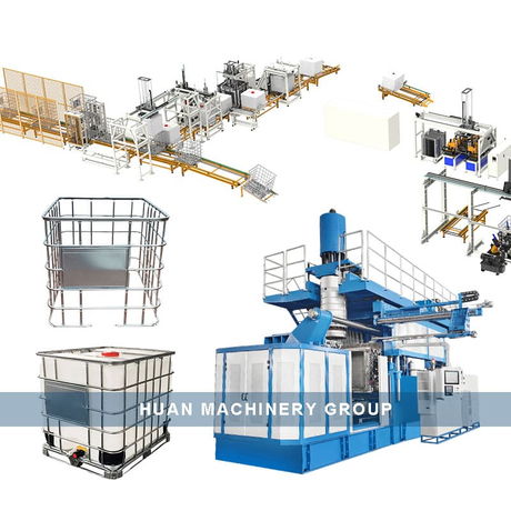 Plastic 1000L IBC tank container water tank blow molding machine ...